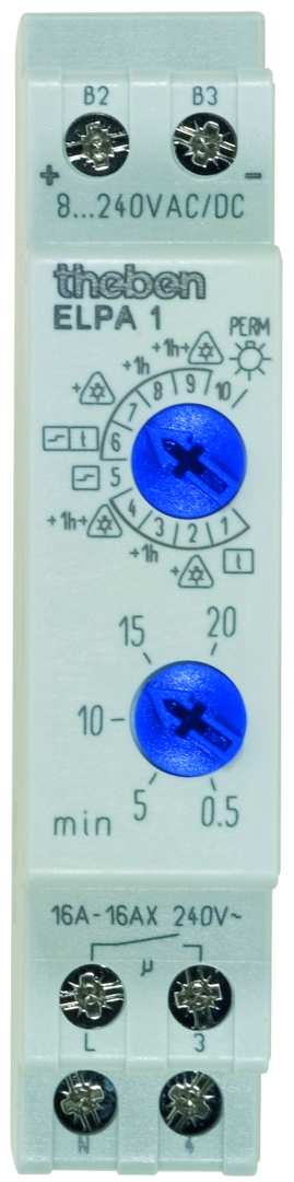 ELPA 1 | DIN-Schiene | Treppenlicht-Zeitschalter | Zeit- und Lichtsteuerung | Theben